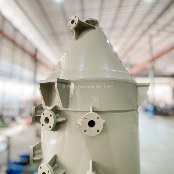 ถังพลาสติกพีพี/พีวีซี ทรงกรวย (PP/PVC Conical Tank) | SUN GENERAL CO.,LTD